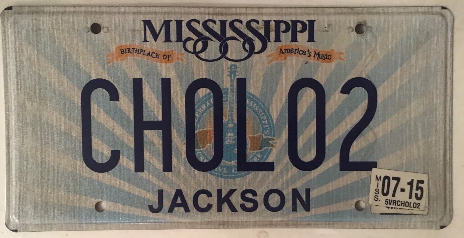 Guitar vanity CHOLO 2 license plate Mexican Colombia gangster street ...