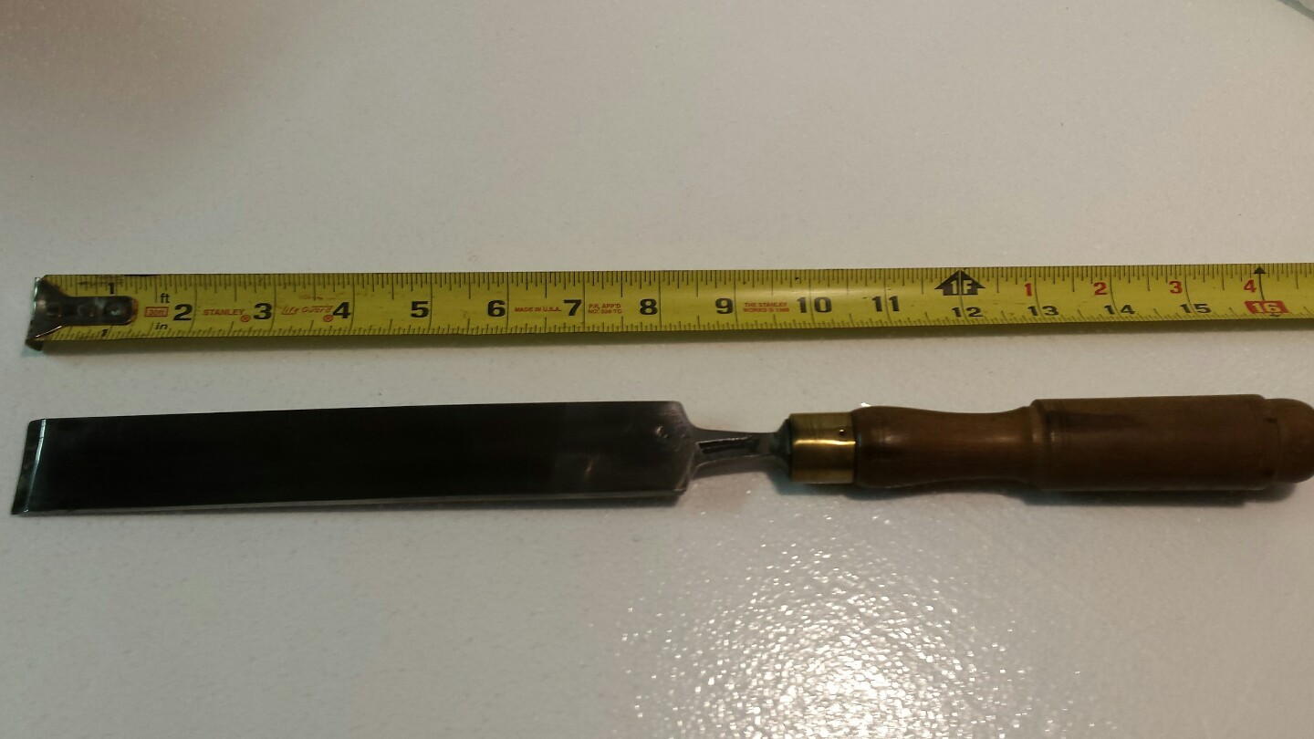 Old vintage tool marples 1 1/4" paring straight gouge chisel nice condi ...