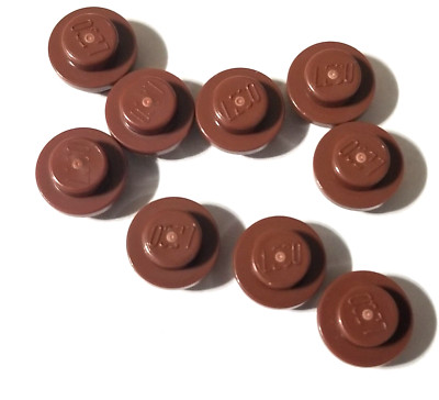 LEGO 1x1 Plate Round Part 6141 / 30057 Reddish Brown LOT OF 9 | eBay