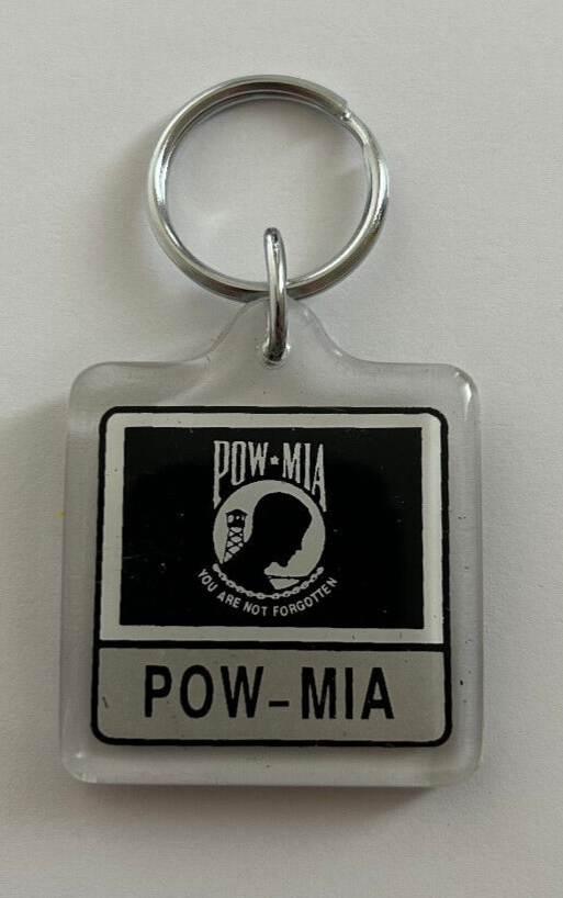 Pow Mia Flag Military Key Chain 2 Sided 1 1/2" Plastic Key Ring Pow ...