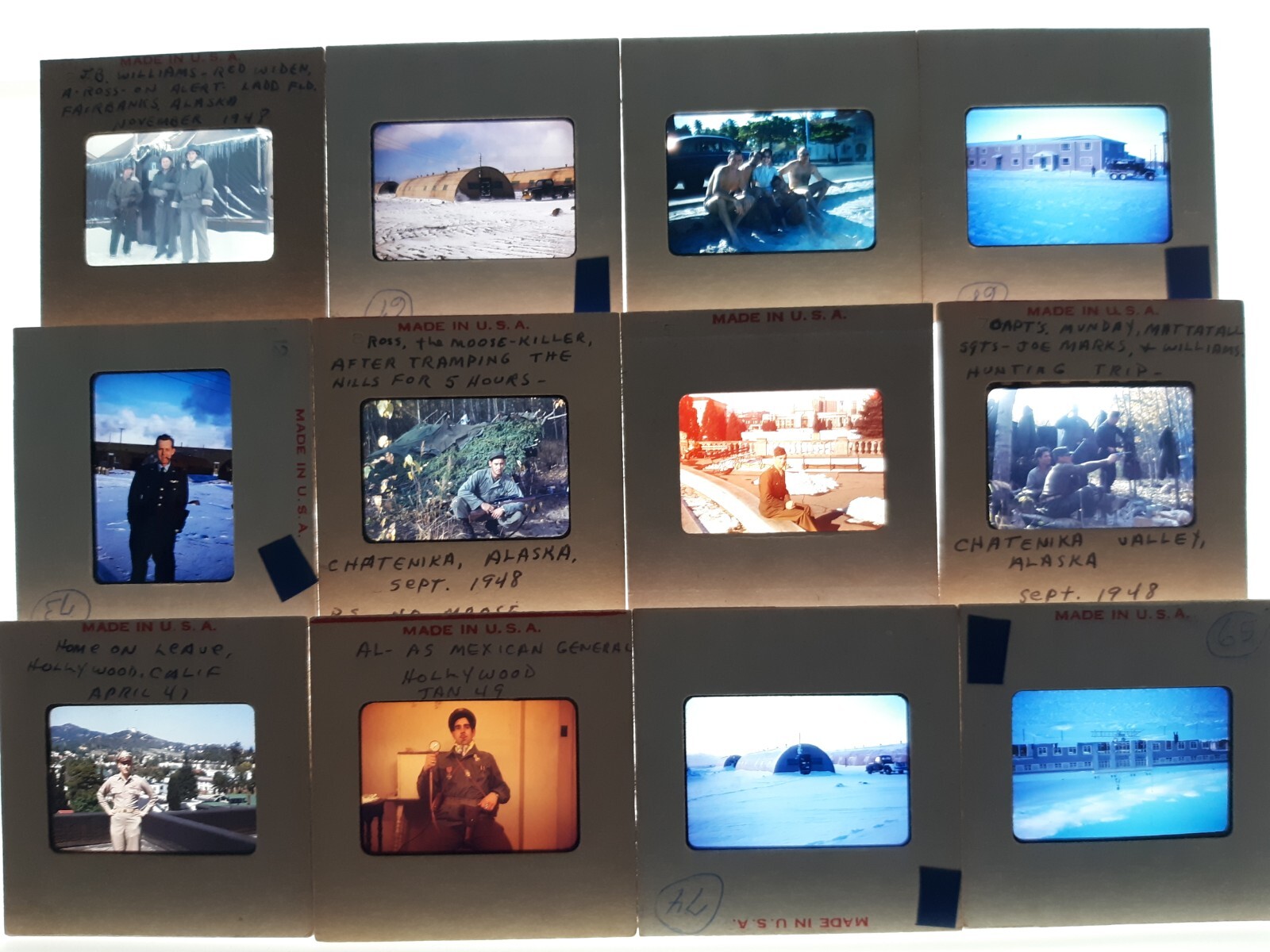 Lot Of 15 Military 1948 - 49 Alaska Kodachrome Slides / Red Boarder ...