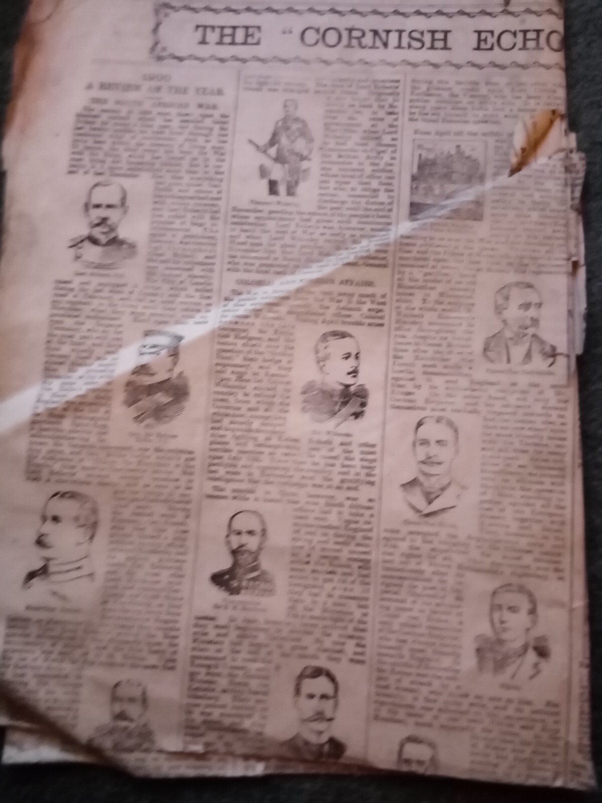 B5a Ephemera 1900 article cornish echo notable people of the year | eBay UK