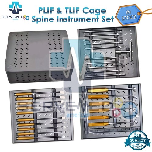 PLIF & TLIF Cage spine Instruments Set For Spinal Surgery Orthopedic ...