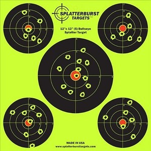 50 Pack 12"x12" Shooting Splatter Targets High Visibility Gun Shots ...