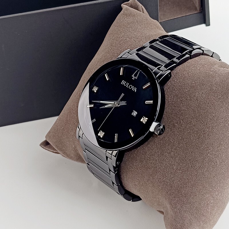 NEW Bulova Futuro Modern 98D144 42mm Black Stainless Steel Men's ...