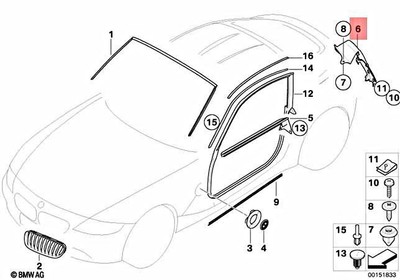 Genuine BMW Z4 Coupe E86 Z4 3.0si Frame Rear Light Primed Right ...