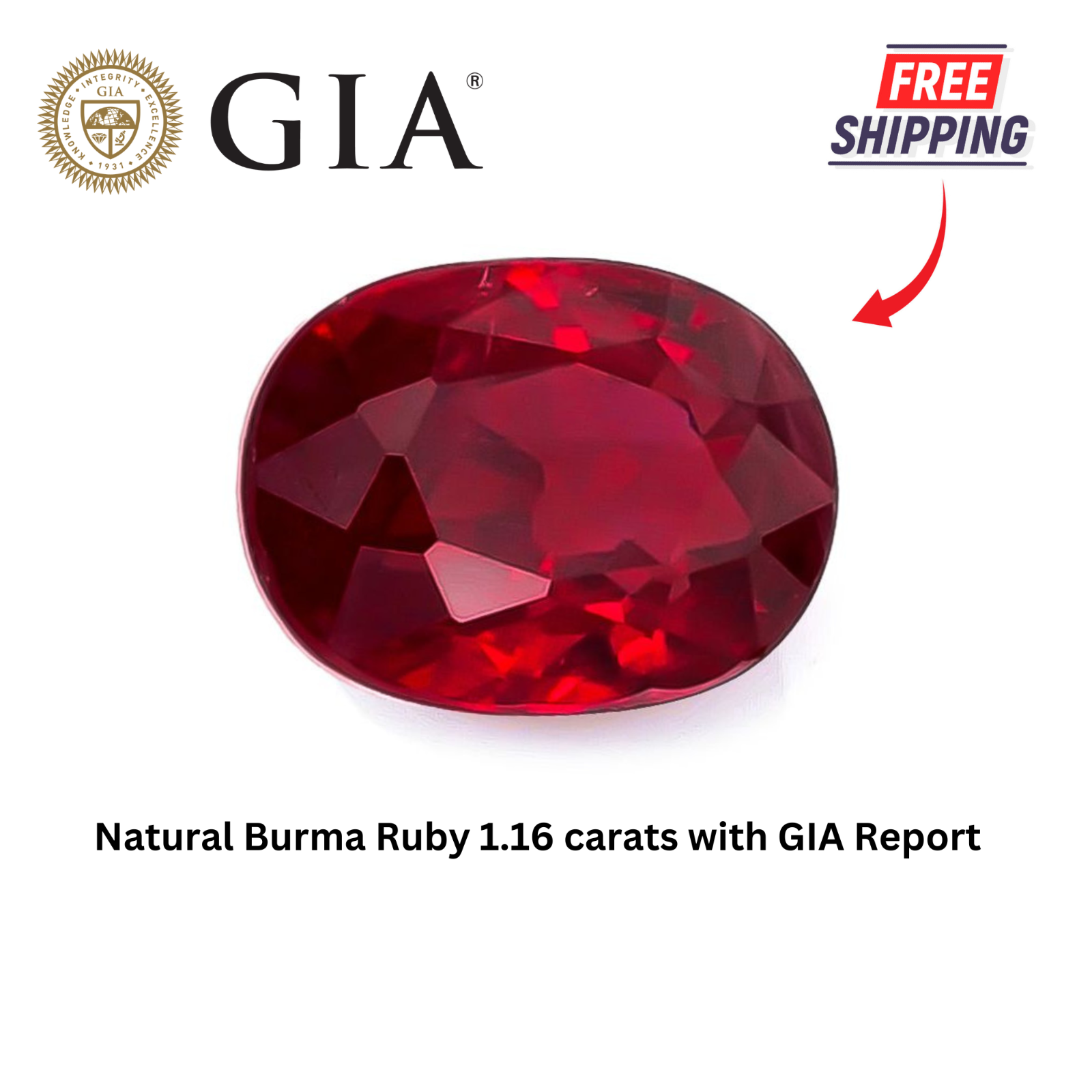 Ruby Gemstone Loose Natural Burma Ruby GIA Certified Ruby Gemstone 1.16 carats | eBay