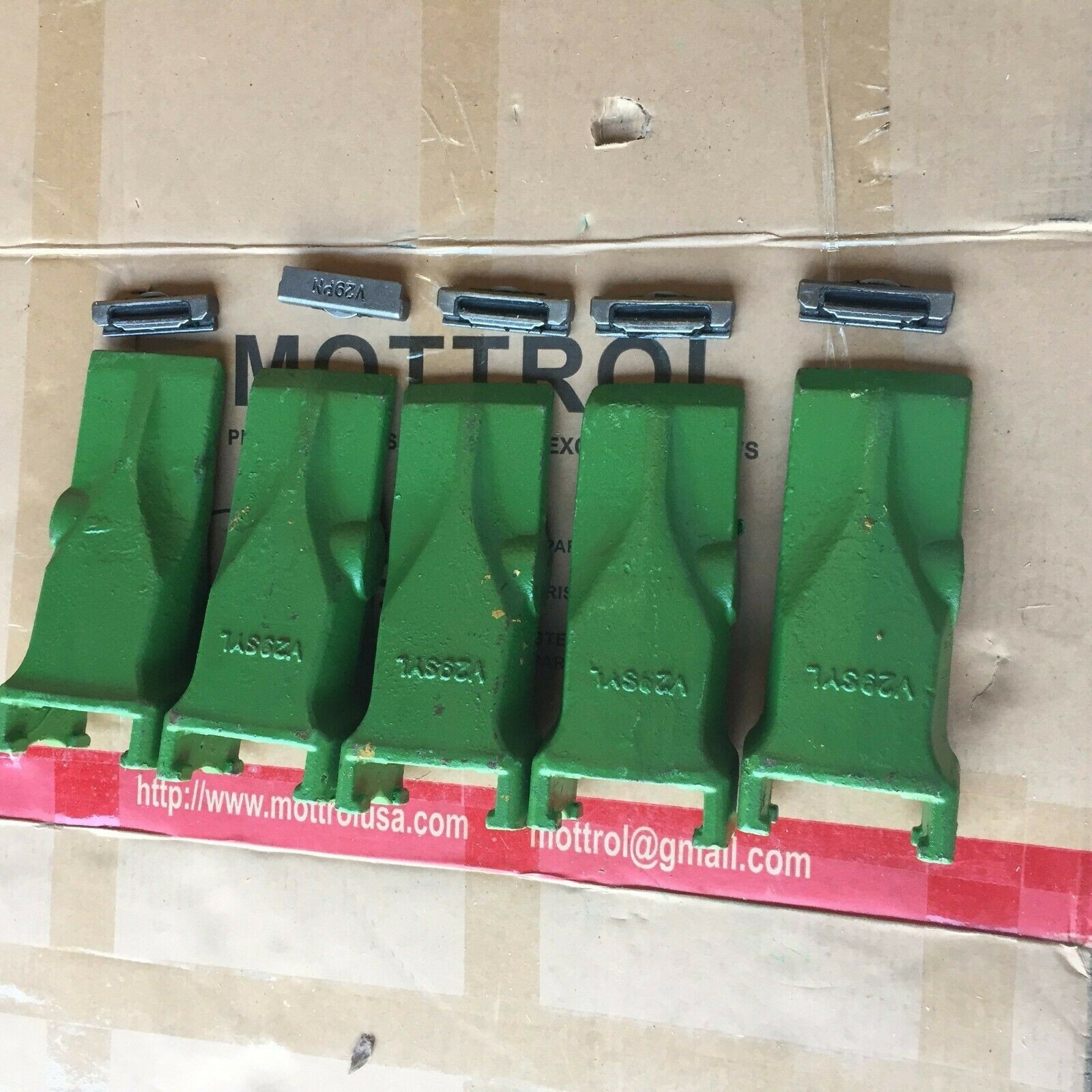 5-pk V29SYL V29 Bucket Digging Teeth W/ V29PN Flex Pins For 3881A-V29 ...