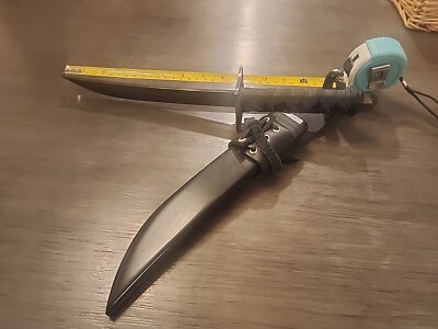 Sabersmith – Satin Blade – Black on Black Leather Handle INV102 | eBay