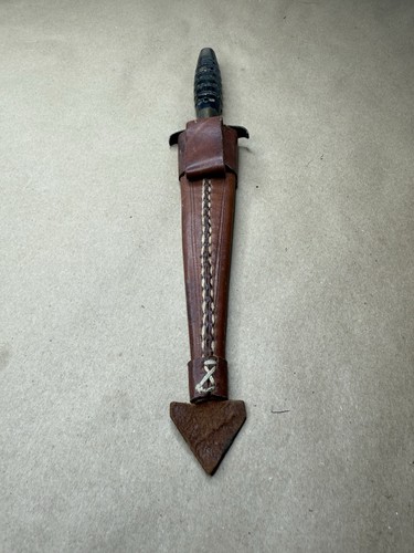 Moro Philippines Filipino DAGGER Knife Bolo Fixed Leather Sheath ...