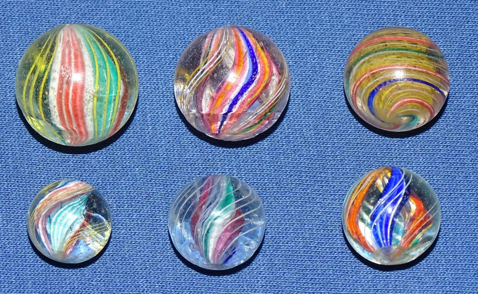 LOT OF 6 VINTAGE HANDMADE GERMAN MARBLES | eBay