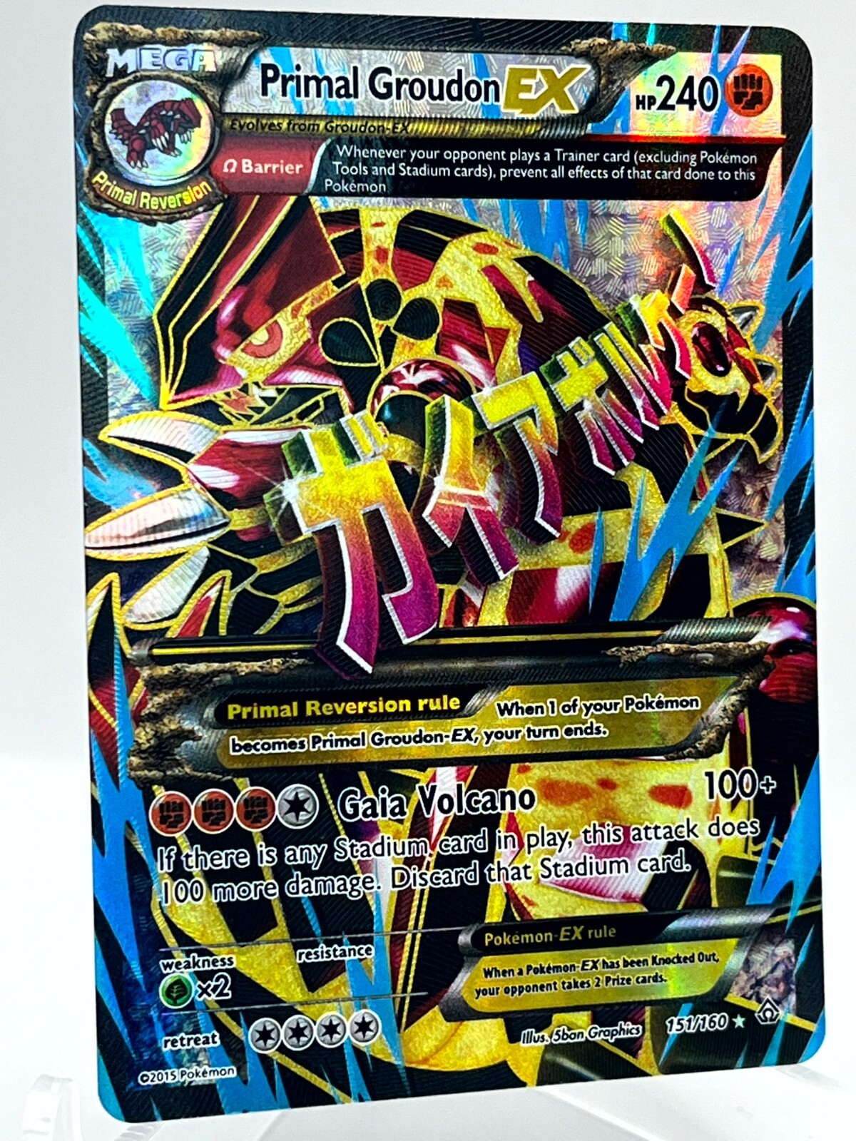 Primal Groudon 151/160 XY Primal Clash Holo Full Art Pokemon TCG Card ...