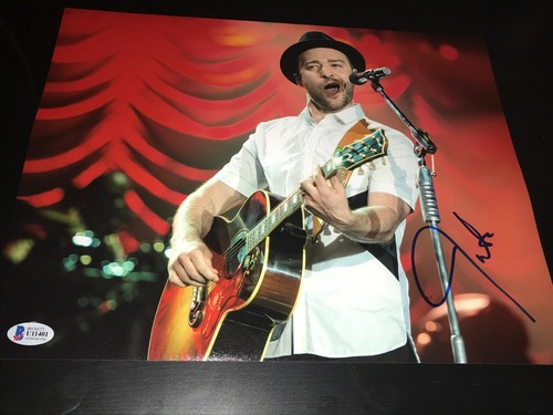 JUSTIN TIMBERLAKE SIGNED AUTOGRAPH 11x14 PHOTO NSYNC SEXY BACK BECKETT ...
