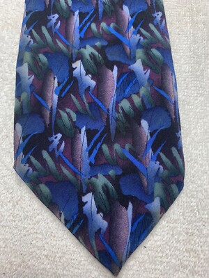 J GARCIA MENS TIE BURGUNDY BLUE GRAY OAK TREE 4 X 61 | eBay