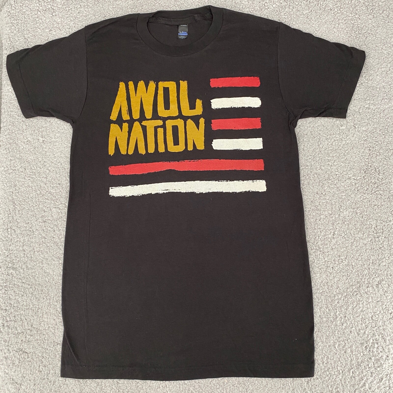 AWOL Nation Rock Band Shirt Black Womens Small Flag Unisex Concert Tour ...