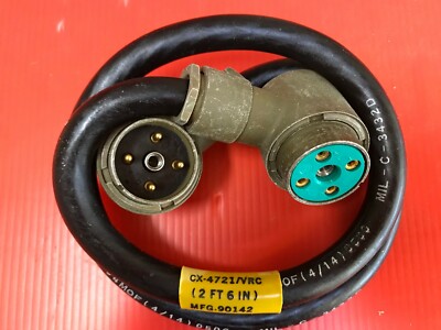 CX-4721/VRC CABLE 18 INCHES FOR AN/VRC-12, RT-524/VRC MILITARY RADIO ...