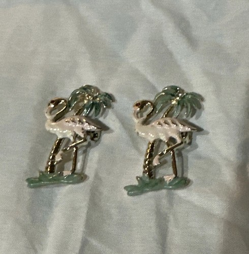 Vintage Rhinestone Enamel Pink Flamingo Brooch Pin Lot of 2. 1 3/4 ...