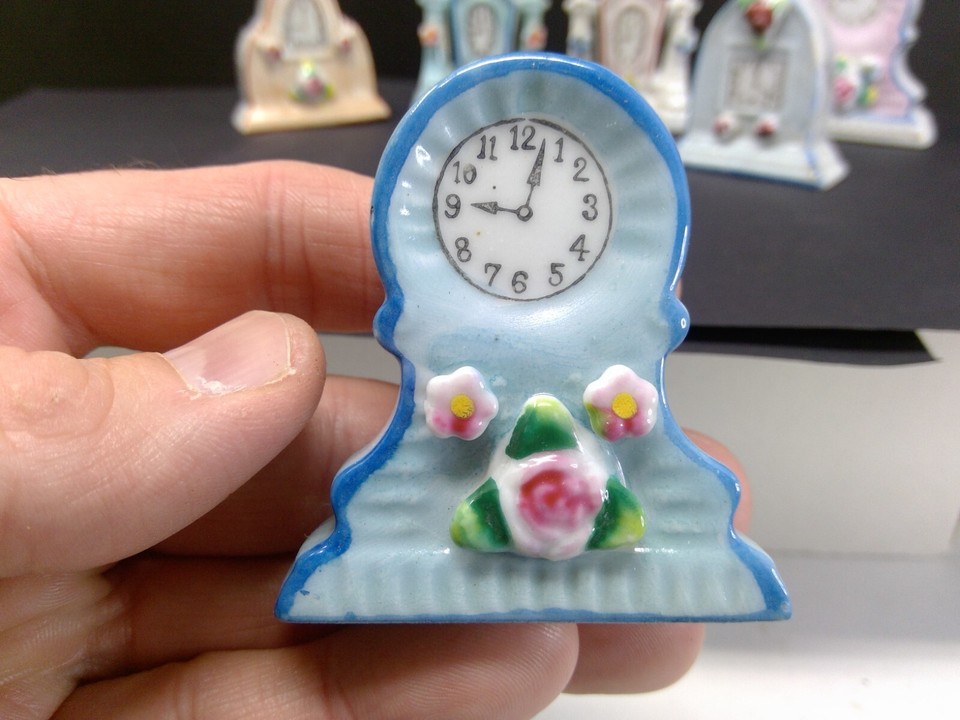 Group of 7 Made in Occupied Japan Miniature Ceramic Clock Figurines | eBay