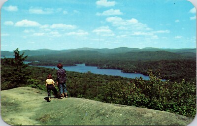 View of Fulton Chain of Lakes from Bold Mountain Adirondacks NY ...