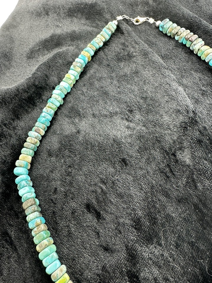 Navajo Native Square Bead Turquoise Necklace | eBay