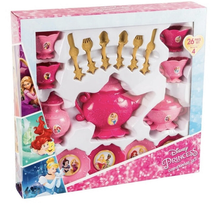 Disney Princess 26Pc Dinnerware Set, Multicolor Set Of 4 Belle ...