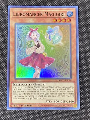 YuGiOh! - Libromancer Magigirl BACH-EN086 Super Rare 1st Edition Near ...