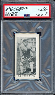1928 Yuengling's Ice Cream Baseball #24 Johnny Mostil PSA 8 | eBay