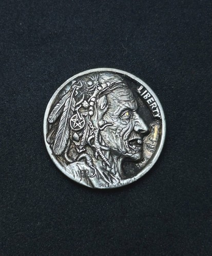 Original Hobonickel Hobo coin Hand Engraving On Coin Buffalo 5 cent | eBay