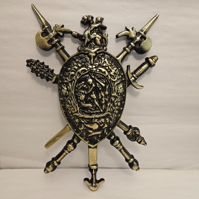 Coat of Arms Royal Medieval Shield Plaque Metal Sign Wall Decor Made In ...
