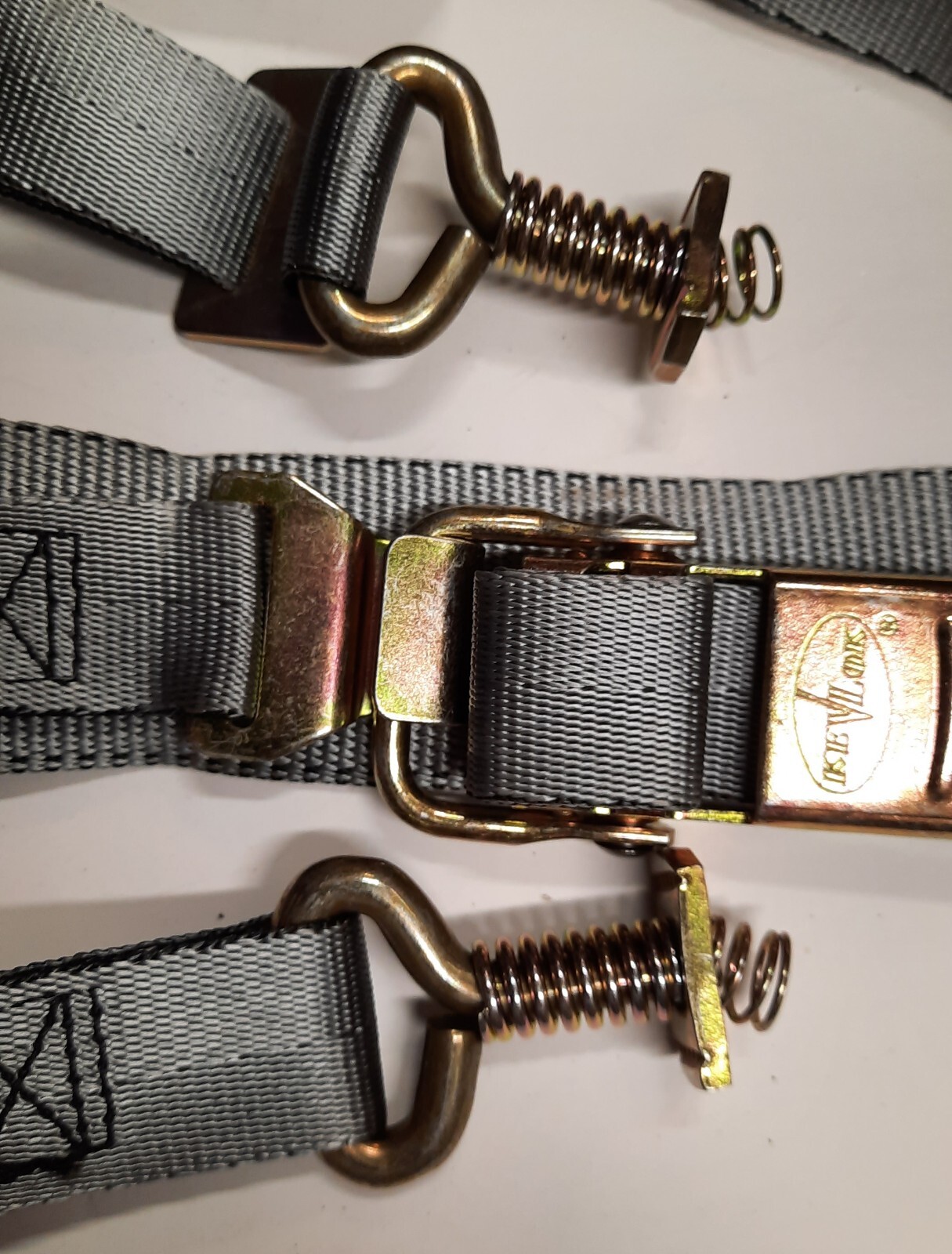 Military Kevlok Tie-down 1" Strap UNI Strut 2 Clips Adjustable | eBay