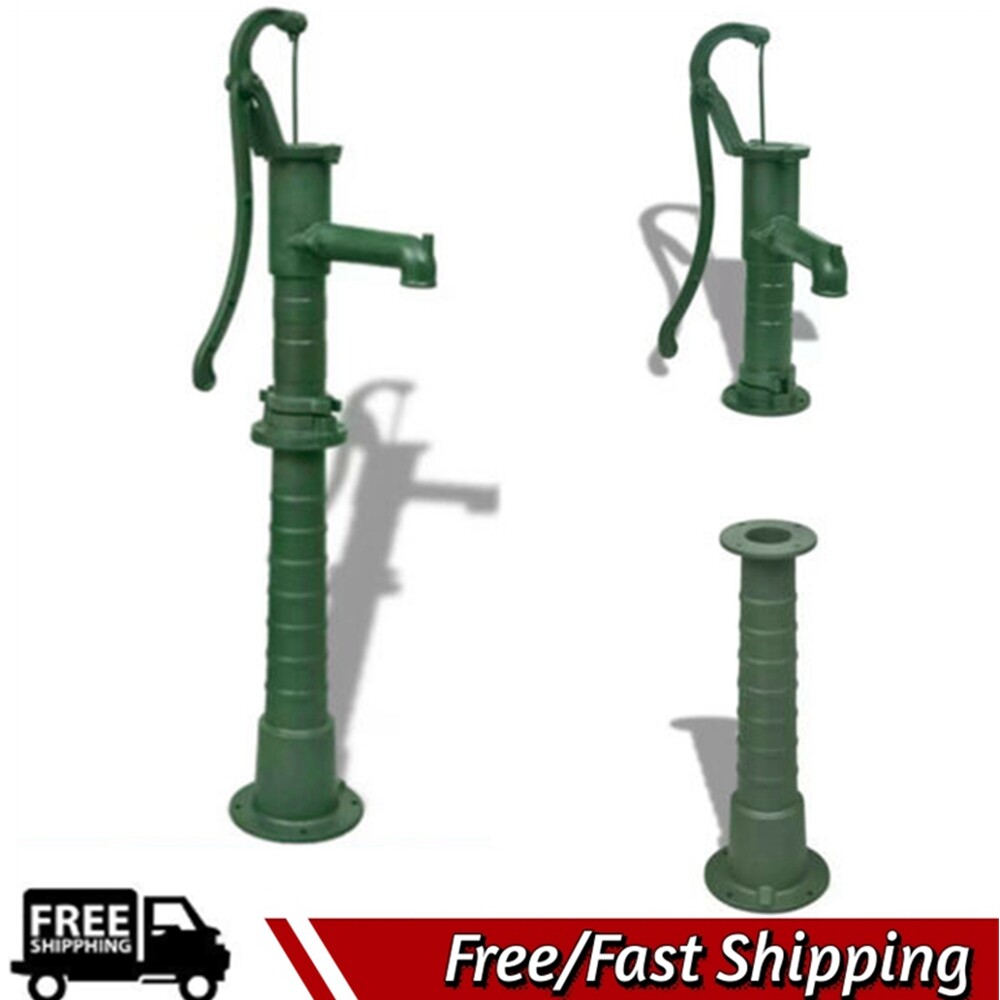 Hand Water Pump Well Pitcher Cast Iron Outdoor Garden Yard Ponds ...