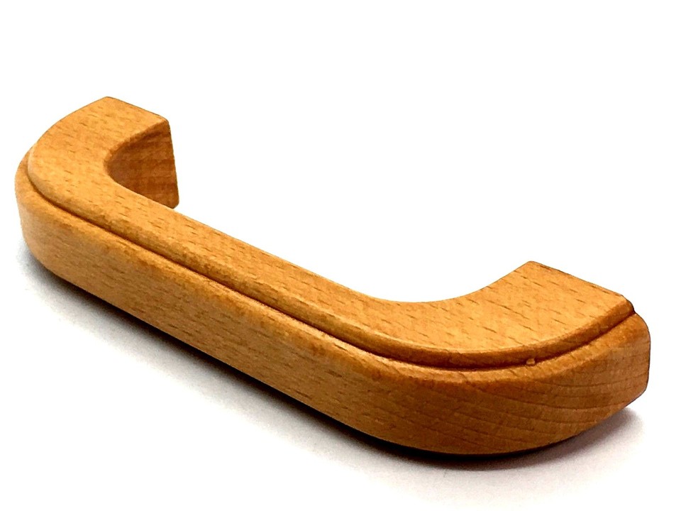 10 x OAK HANDLES 96mm deluxe solid wood cupboard door drawer wooden ...