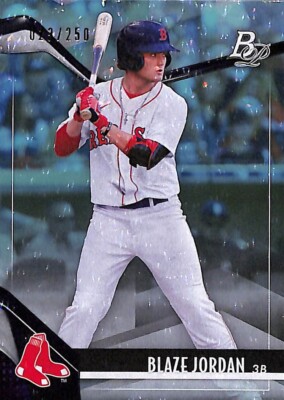 2021 Bowman Platinum BLAZE JORDAN /250 Top Prospects Aqua Ice Foilboard ...