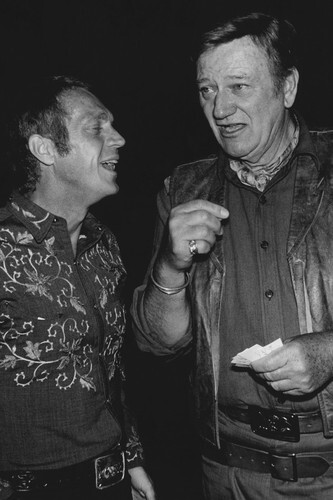 John Wayne and Steve McQueen two legends sharing a laugh 24x36 Poster ...