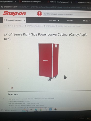 Snap-on Epiq Series. Utility Vehicle. Work Station & Side Cabinets W ...