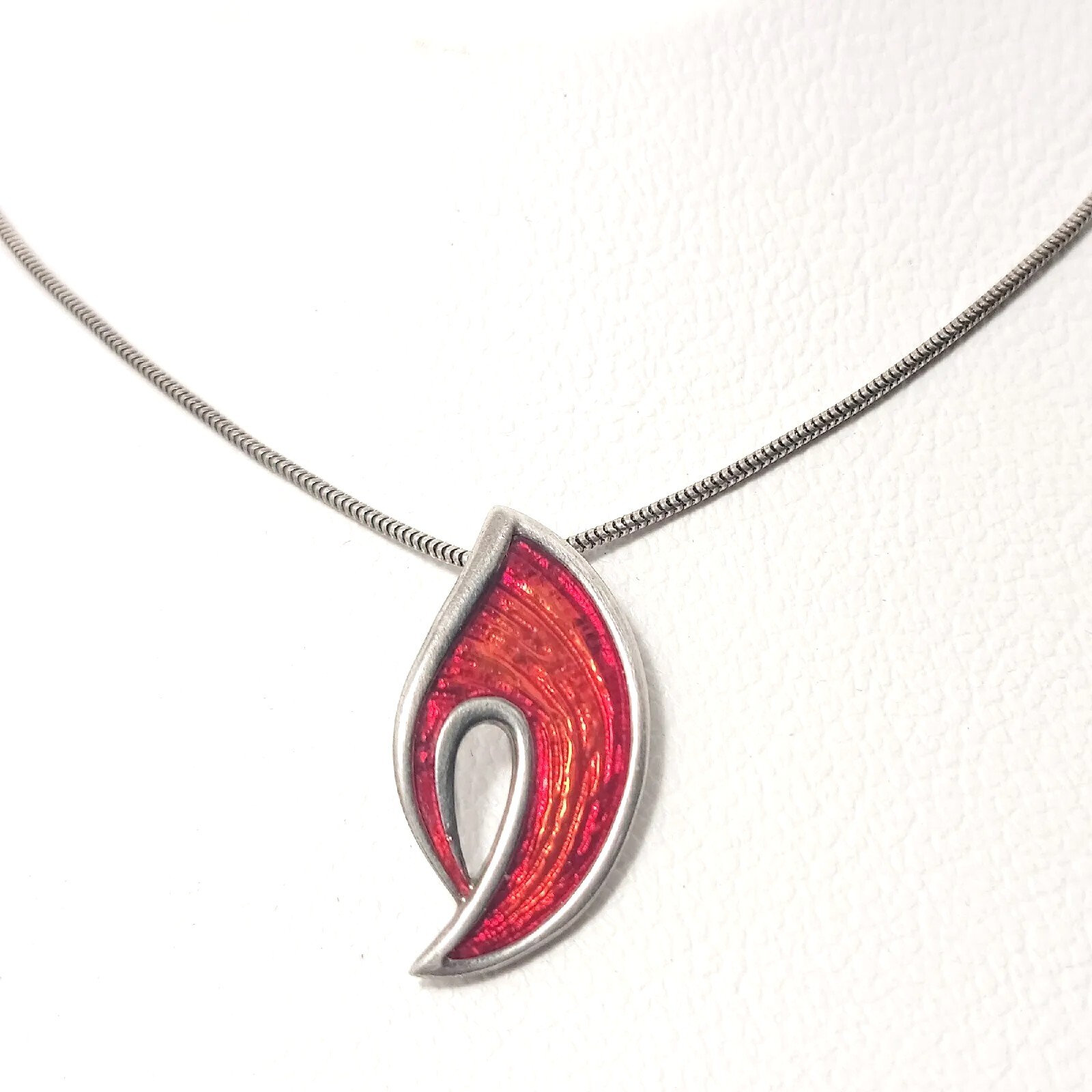 MALCOLM GRAY Ortak Red Enamel Sterling Silver Pendant… - Gem