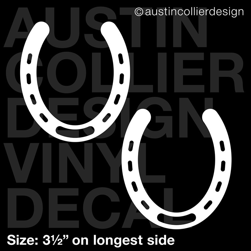 Set of 2 * 3.5" HORSE SHOE vinyl decal car laptop sticker - horseshoe ...