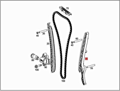 Genuine MERCEDES At cylinder head Chain sliding rail 2700501100 | eBay