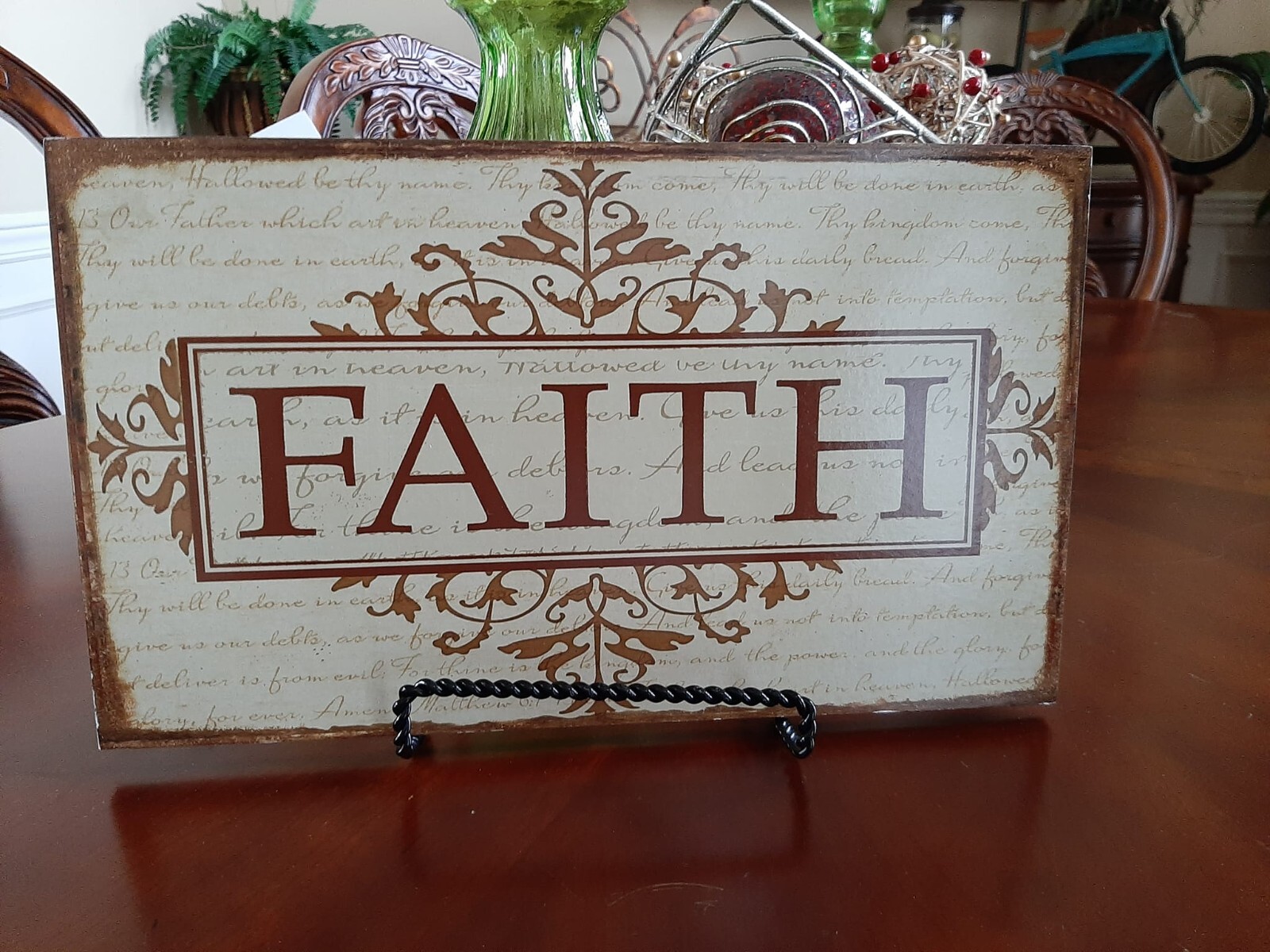 Faith Religious Decorative Plaque 13.5 x 8 | eBay