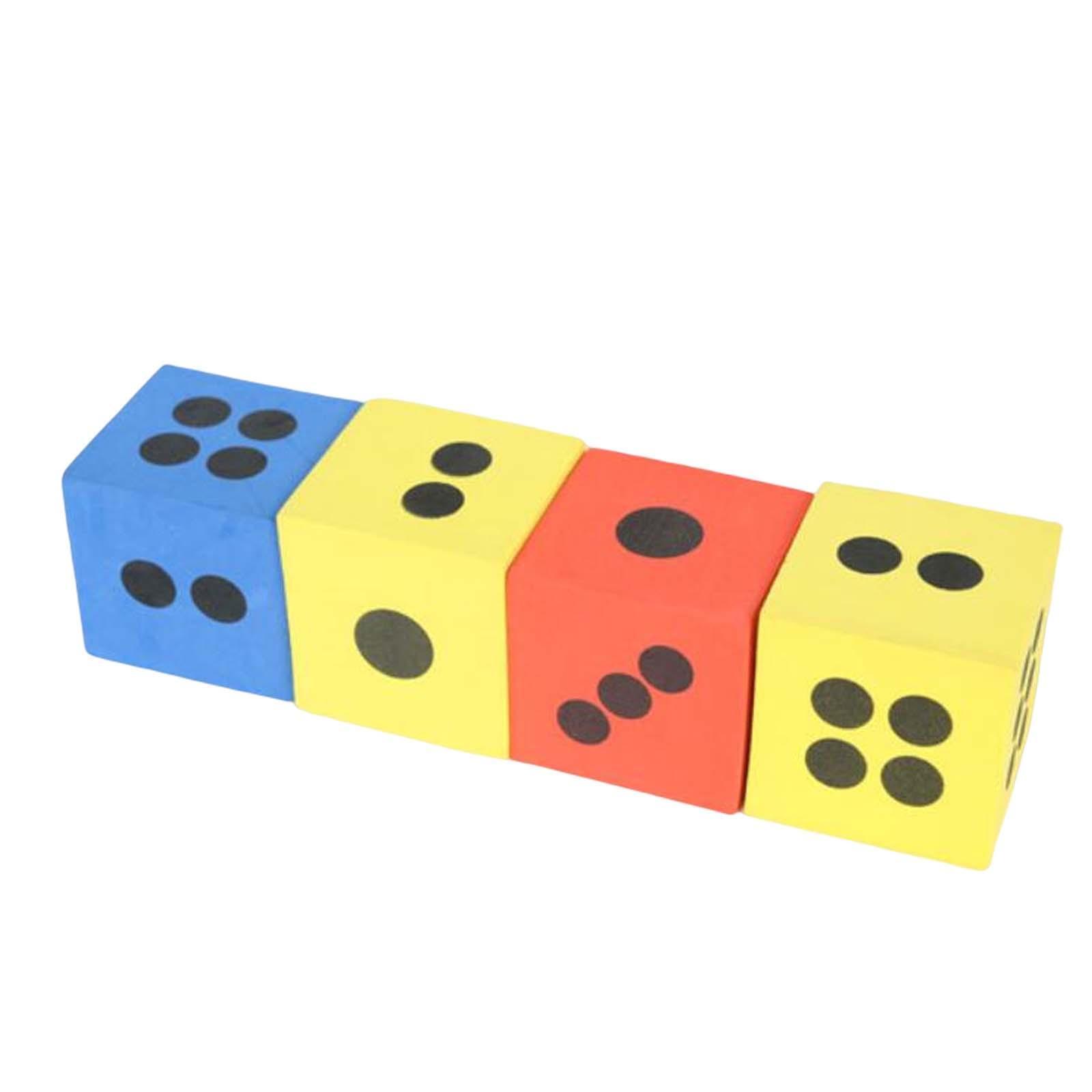 4Pcs Foam Dice Large Dice Fun Early Math Skills Colorful Dice foam Dice ...