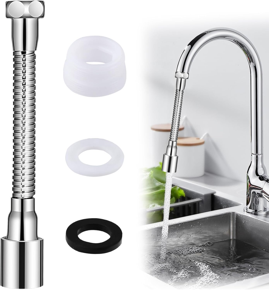 Kitchen Tap Spray Head 20Cm, 360° Swivel Kitchen Tap Extension Hose ...