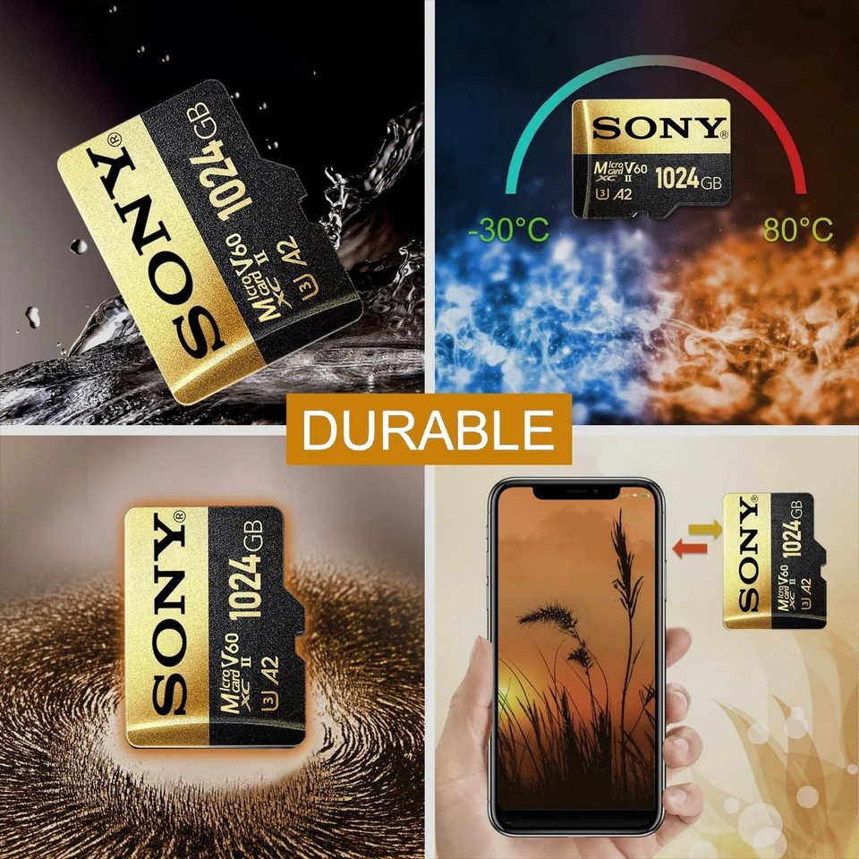 SD Card Ultra-Fast Micro TF Sony SD Card 1TB 512GB 256GB 128GB 64GB ...
