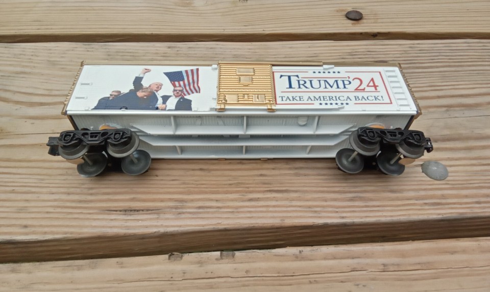 Donald J Trump 2024 O gauge scale train president 45 47 Lionel boxcar ...