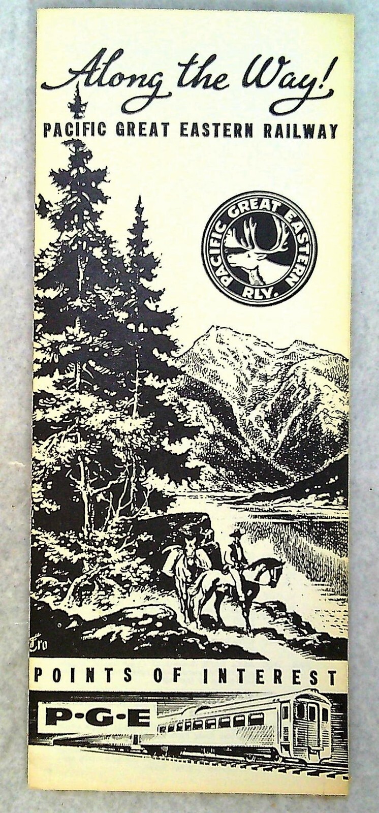 Pacific Great Eastern Railway "Along the Way Points of Interest" 1959 ...