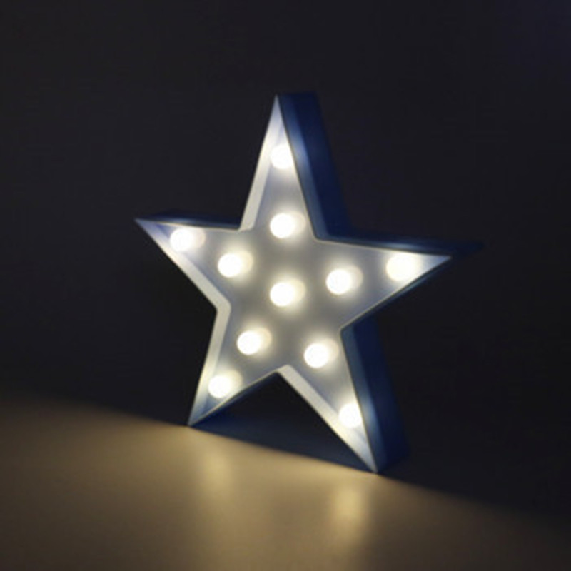 Lovely Cloud Light 3D Star Moon Night Light LED Cute Marquee For ...