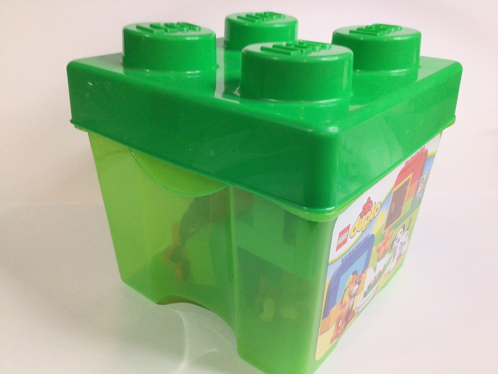 Lego Duplo Brown Cat And Dalmation Dog Pet Set Green Brick Box Storage ...