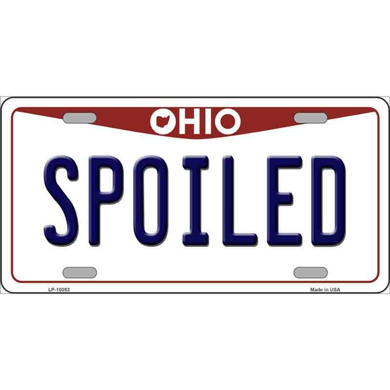 Spoiled Ohio Novelty Metal License Plate Tag LP-10083 | eBay