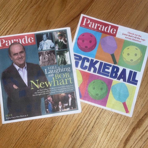 2 Parade Magazine Bob Newhart August 21 2022 & Pickle ball July 24 New ...