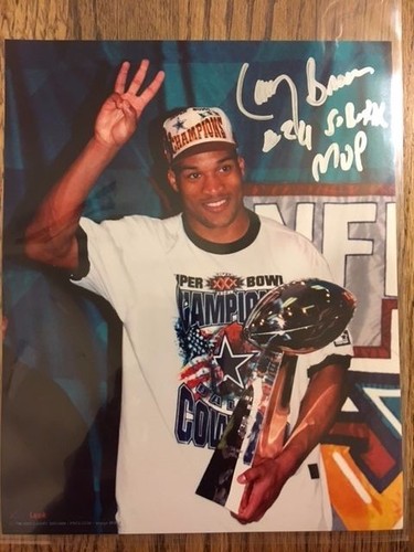 Larry Brown autographed signed photo 8x10 SB MVP inscription COA Dallas ...