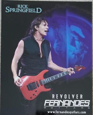 RICK SPRINGFIELD NAMM FERNANDES GUITARS PHOTO CARD 8X10 | eBay